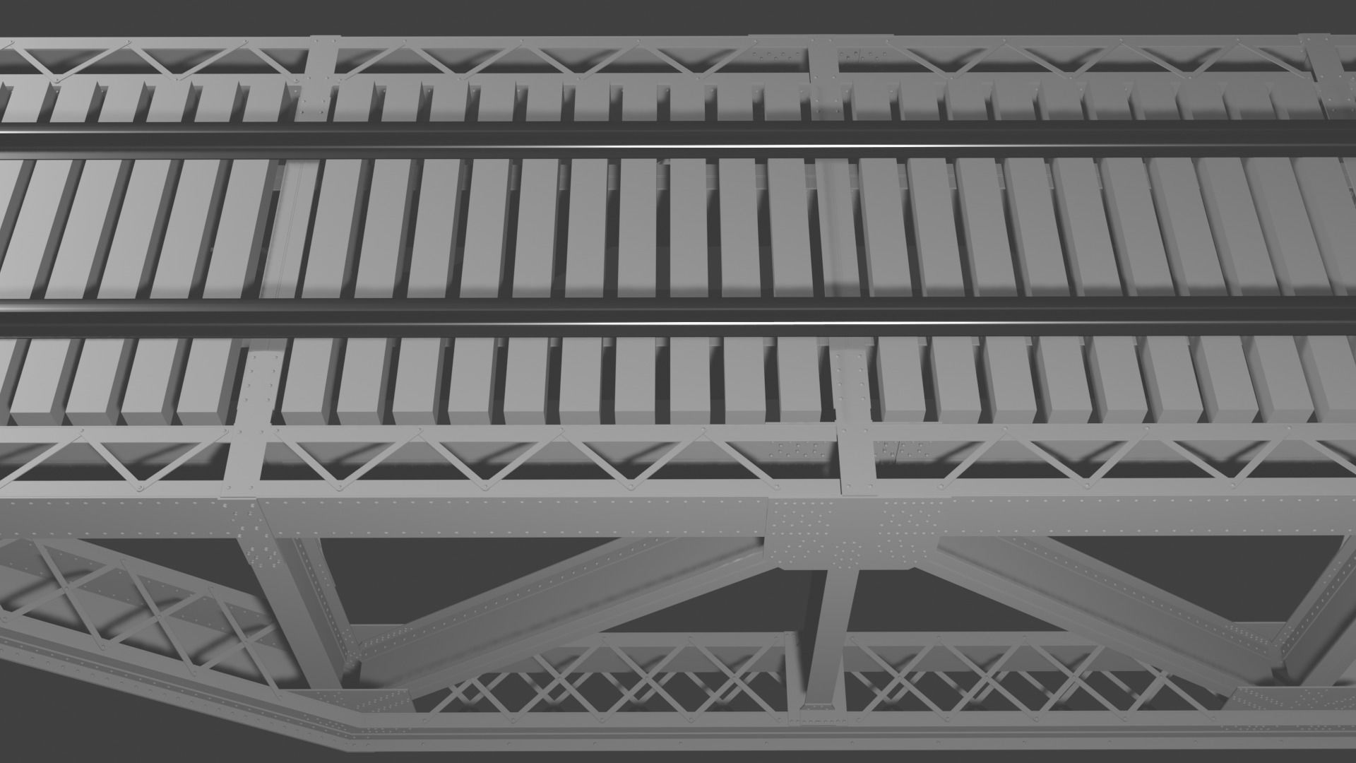 Deck Truss Railroad Bridge free 3D model | CGTrader