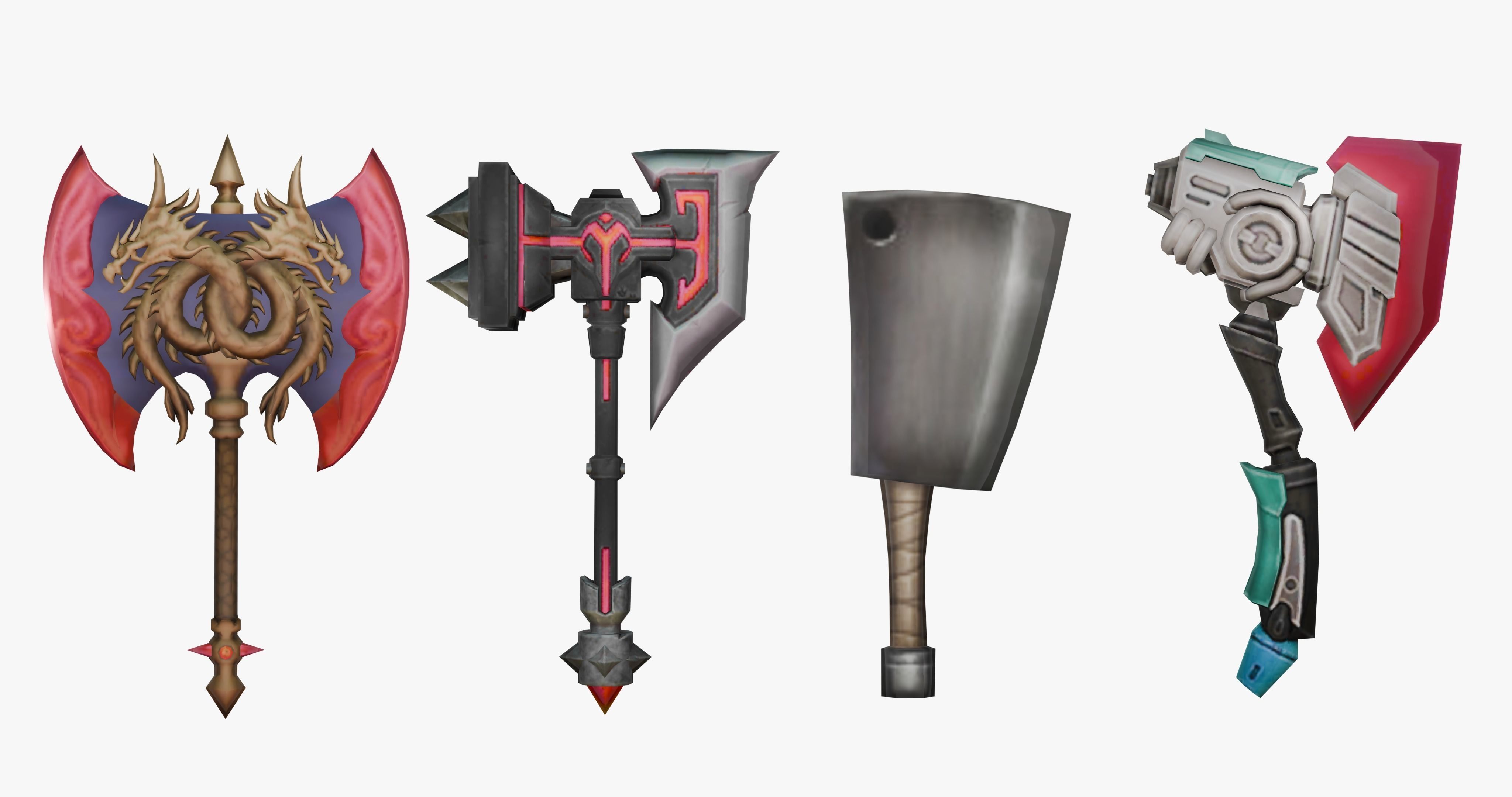 3D model 20 STYLIZED AXE MODELS PACK 1 - LOW POLY VR / AR / low-poly ...