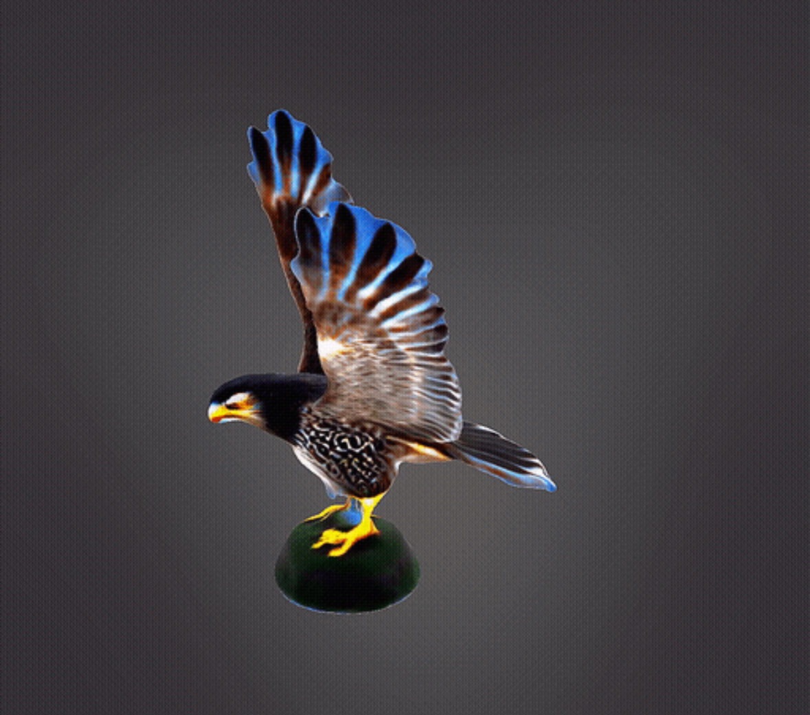 Hunting Hawk 3D model 3D printable | CGTrader