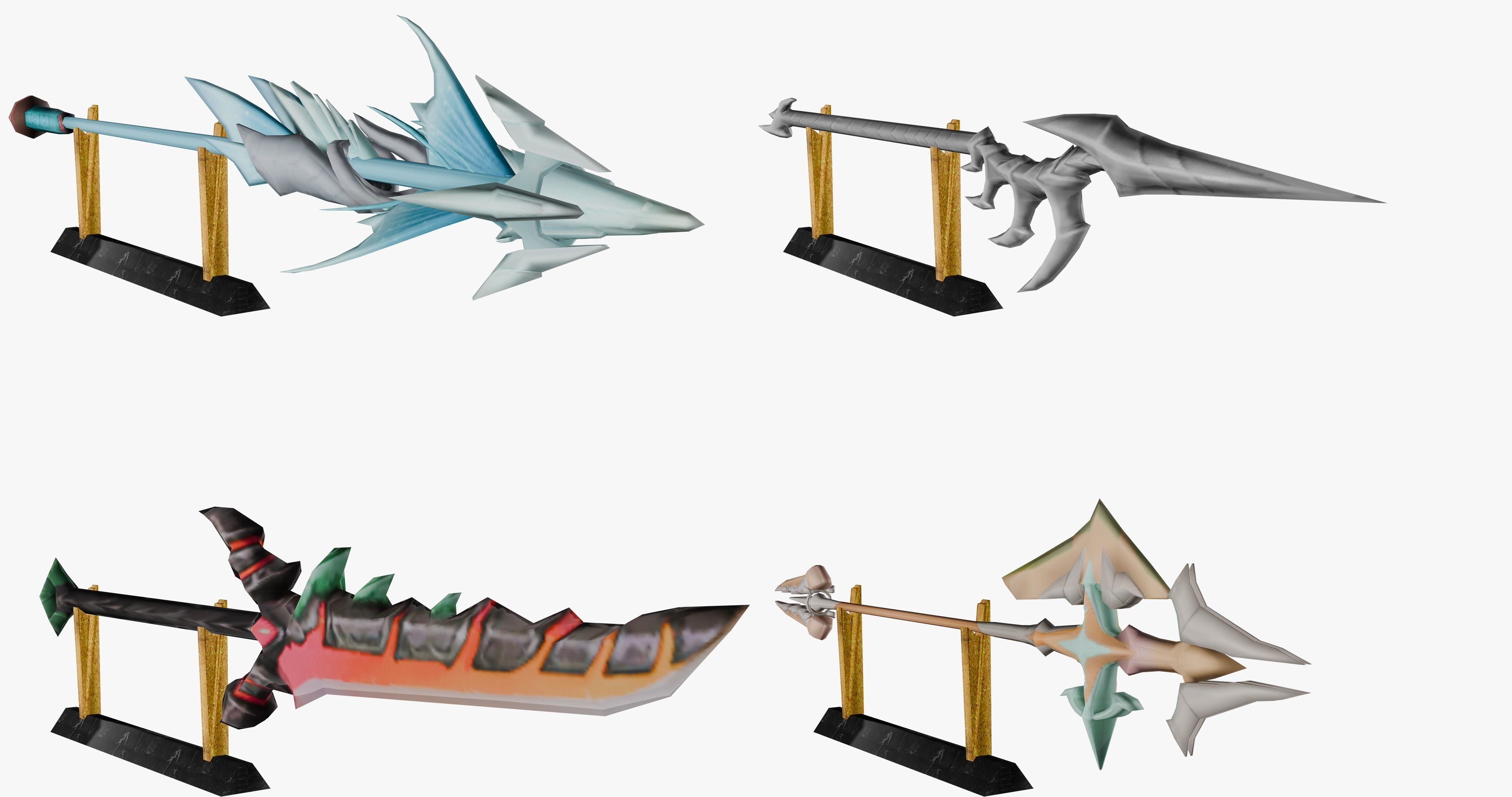 3D model 20 STYLIZED SPEAR MODELS PACK 1 - LOW POLY VR / AR / low-poly ...