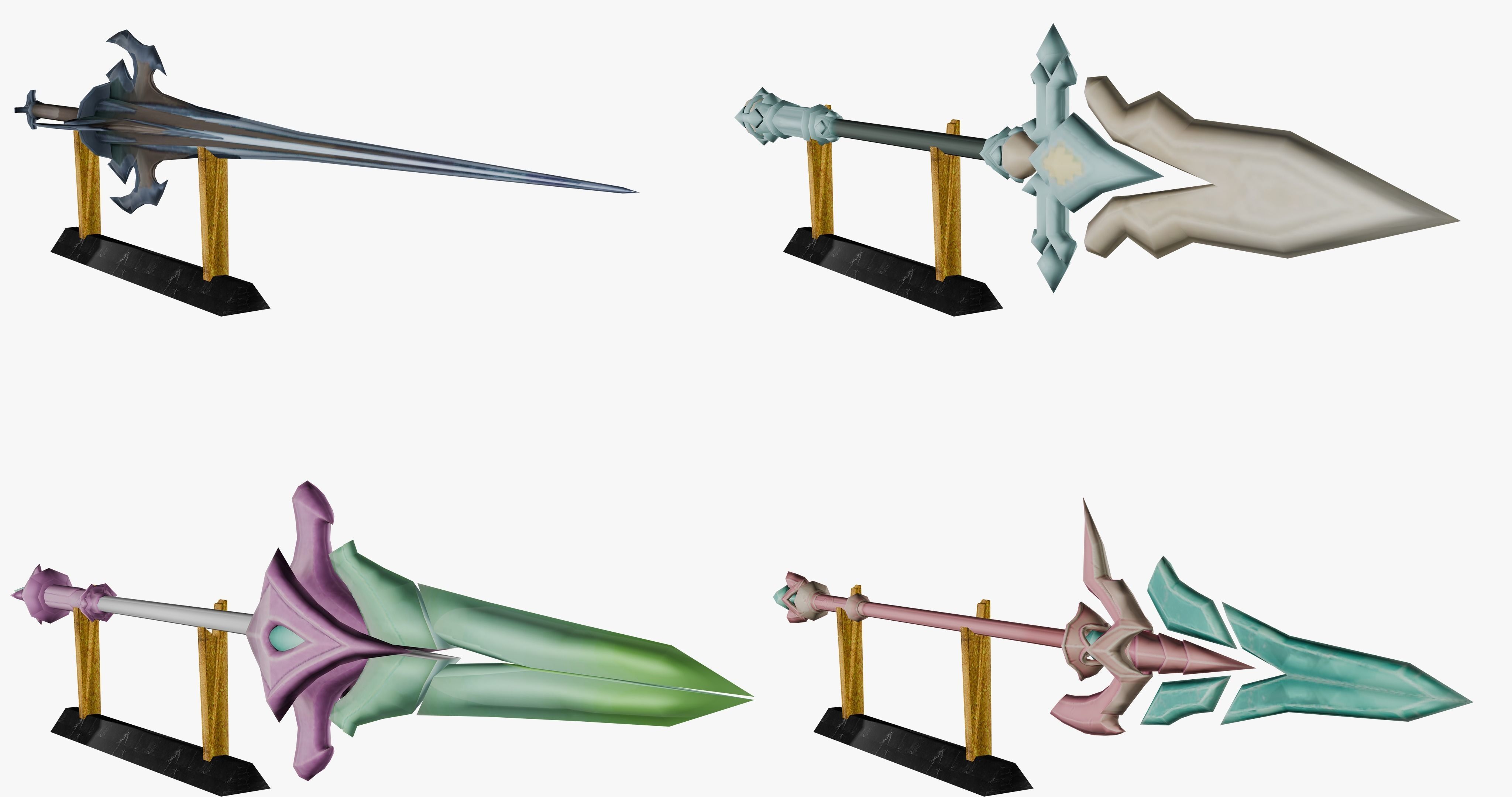 3D model 20 STYLIZED SPEAR MODELS PACK 1 - LOW POLY VR / AR / low-poly ...
