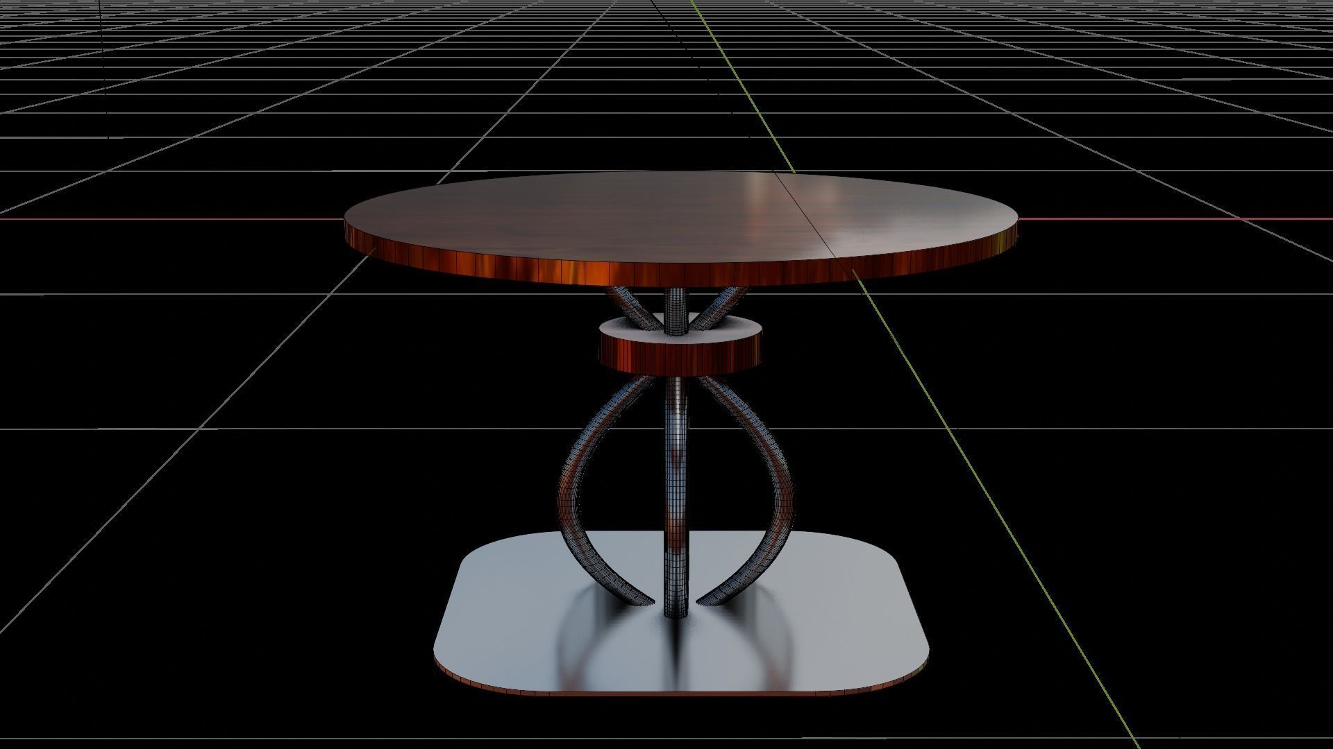 round wood tables 3D model | CGTrader