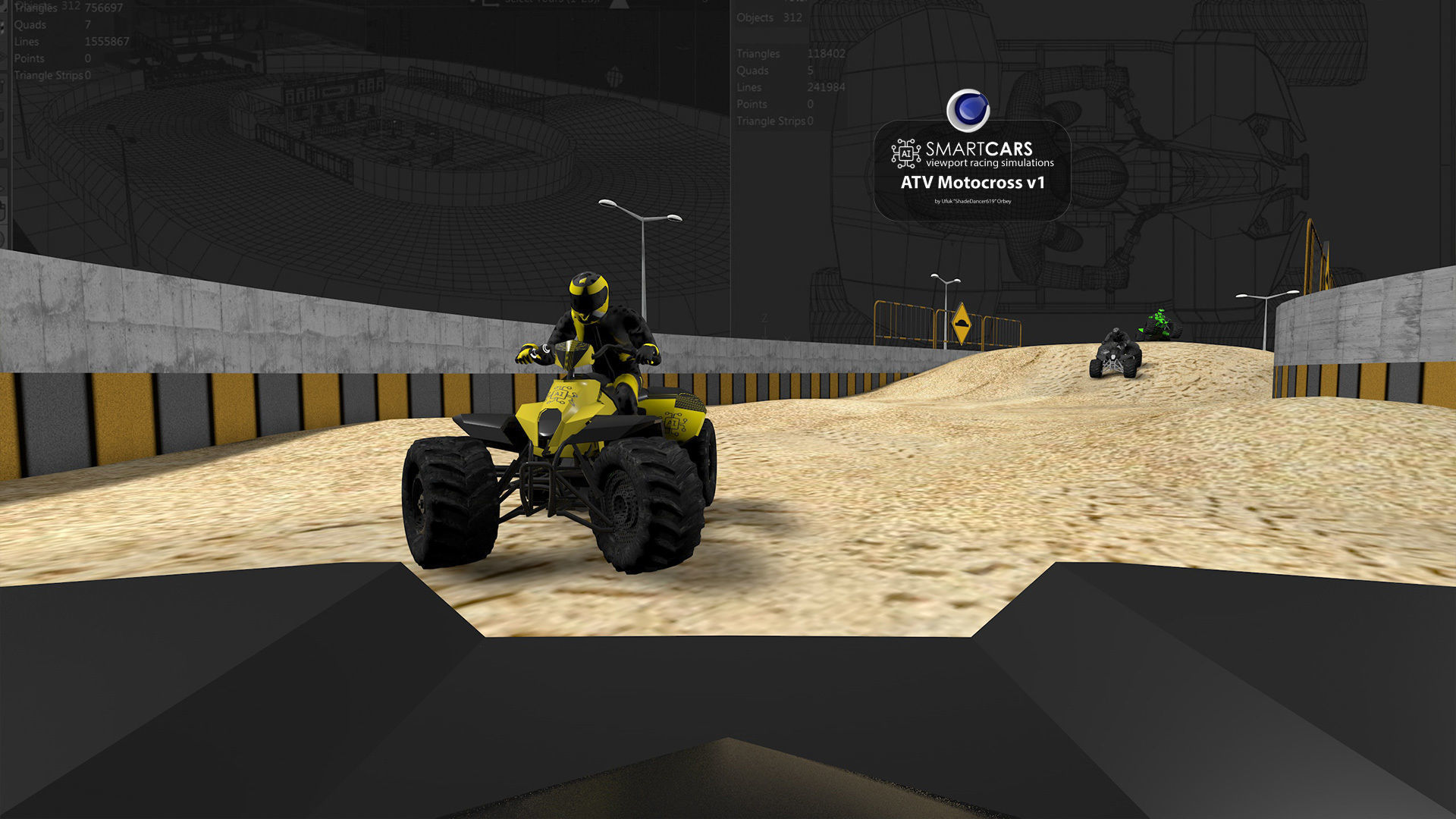 SMARTCARS AI ATV Motocross Simulations v1 3D model animated rigged ...