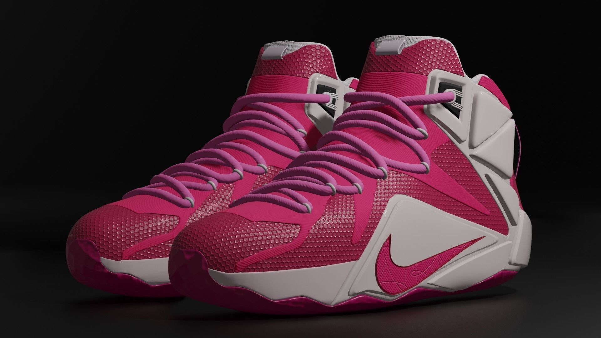 Nike Lebron pink white 3D model | CGTrader