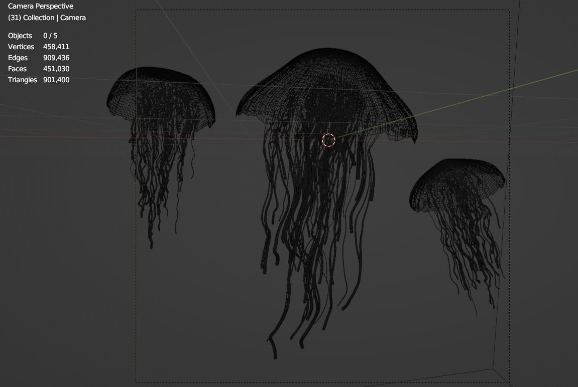 Jellyfish Geometry Nodes 3D model | CGTrader