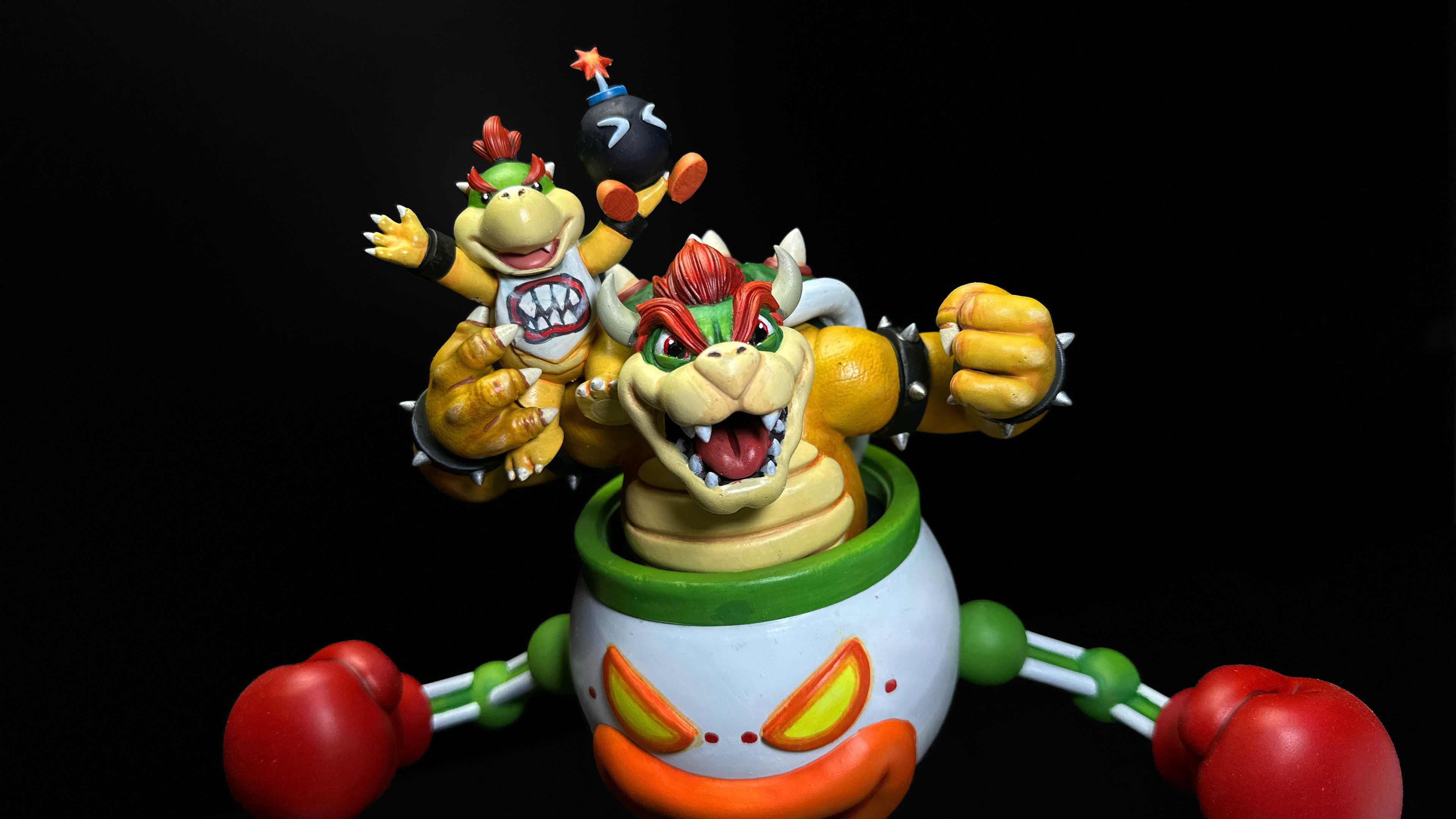 Bowser with Bowser Jr 3D model 3D printable | CGTrader