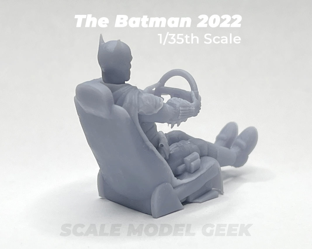 The Batman Driving Figure Scale Suits The Bandai Batmobile Kit 3D model ...