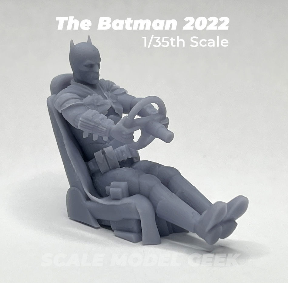 The Batman Driving Figure Scale Suits The Bandai Batmobile Kit 3D model ...