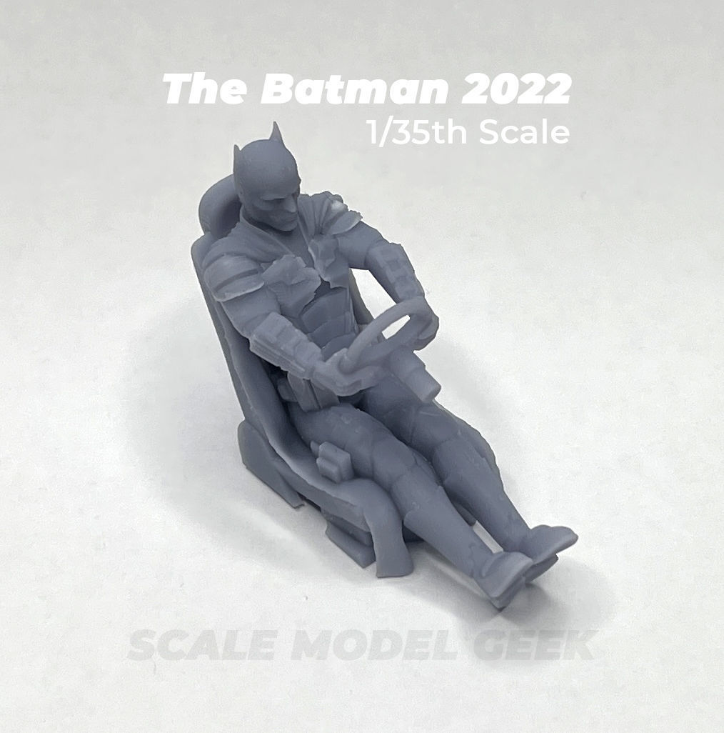 The Batman Driving Figure Scale Suits The Bandai Batmobile Kit 3D model ...