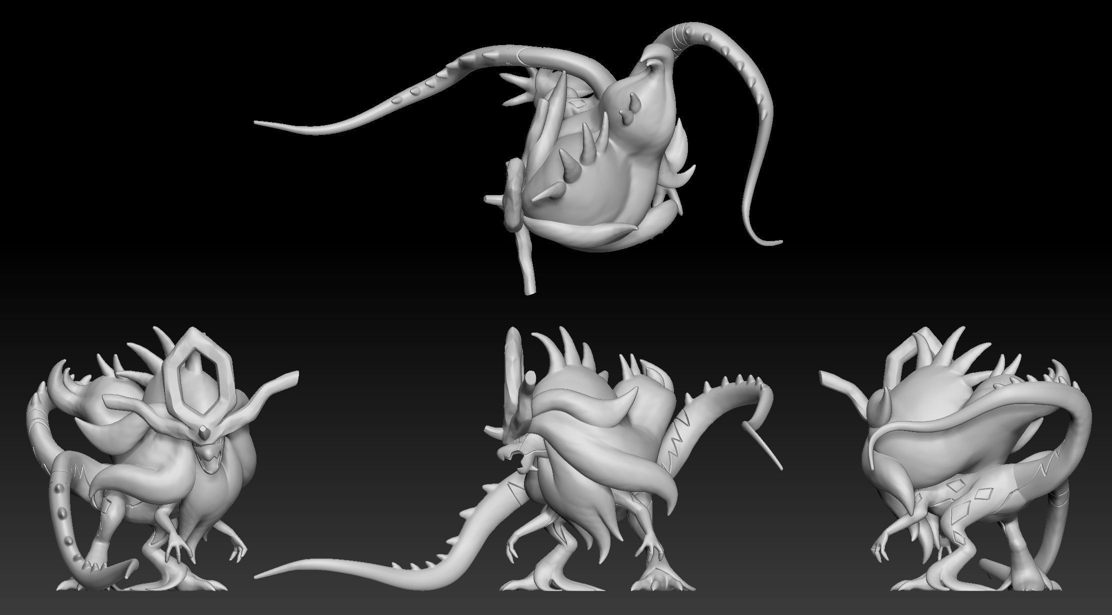 Pokemon Paradox Ancient Suicune Walking Wake 3D model 3D printable ...