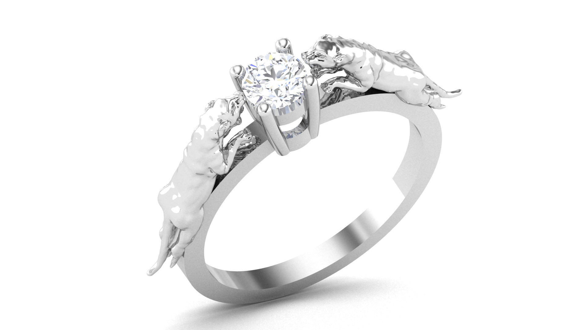 jaguar logo ring style 3dm printable 3D model 3D printable | CGTrader