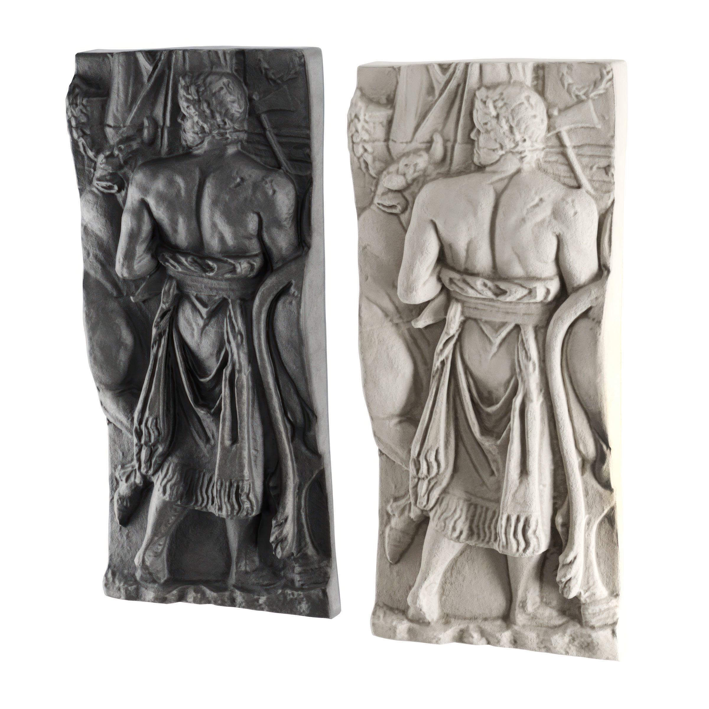 3D model Classic greek man relief VR / AR / low-poly | CGTrader