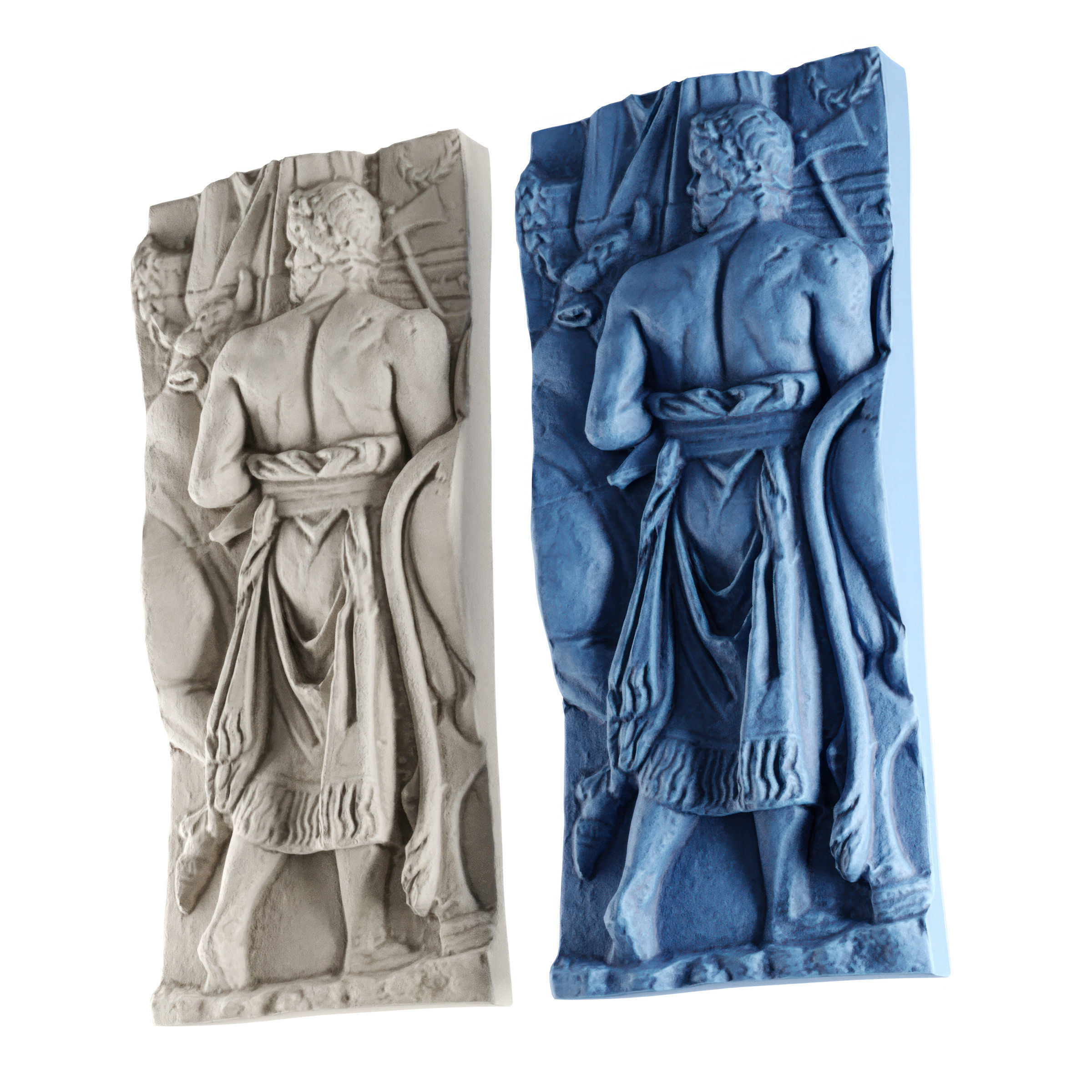 3D model Classic greek man relief VR / AR / low-poly | CGTrader