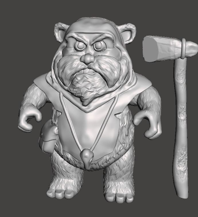 STL File 3D Ewoks CHUKHA 3D print model 3D print model 3D model 3D ...