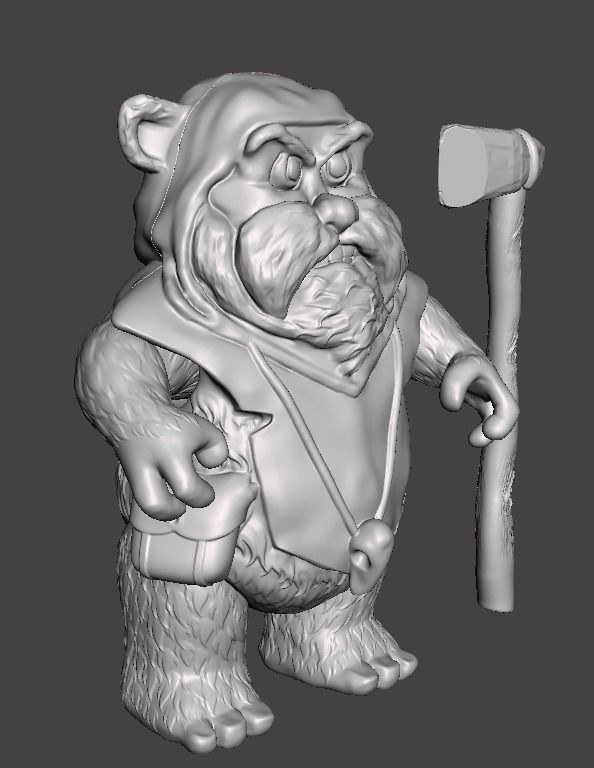 STL File 3D Ewoks CHUKHA 3D print model 3D print model 3D model 3D ...