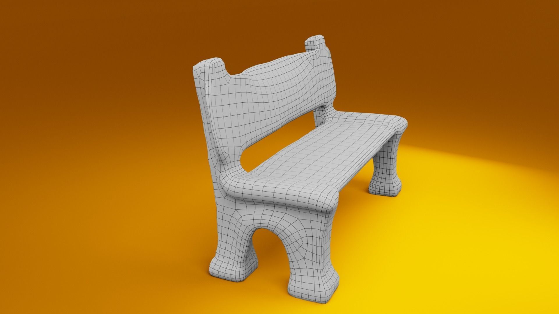 Stylized Park Bench 3D Model Add Detail to Your Scenes 3D model | CGTrader