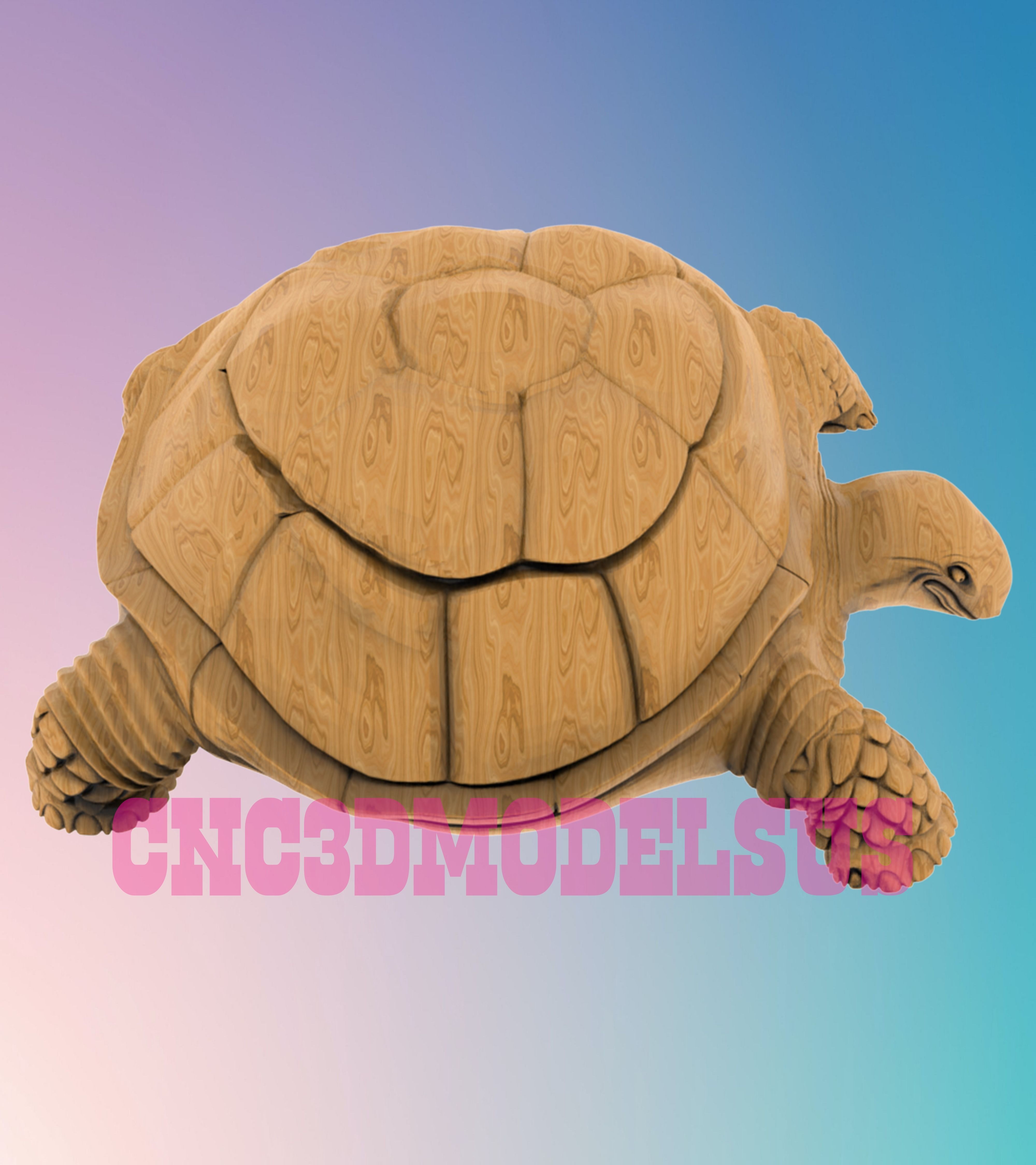 Turtle 3 3D MODEL STL FILE FOR CNC ROUTER LASER 3D model 3D printable ...