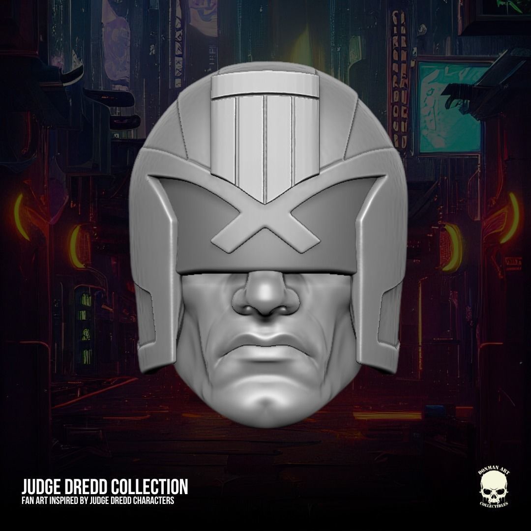 Judge Dredd fan art 3D printable file for action figures 3D model 3D ...