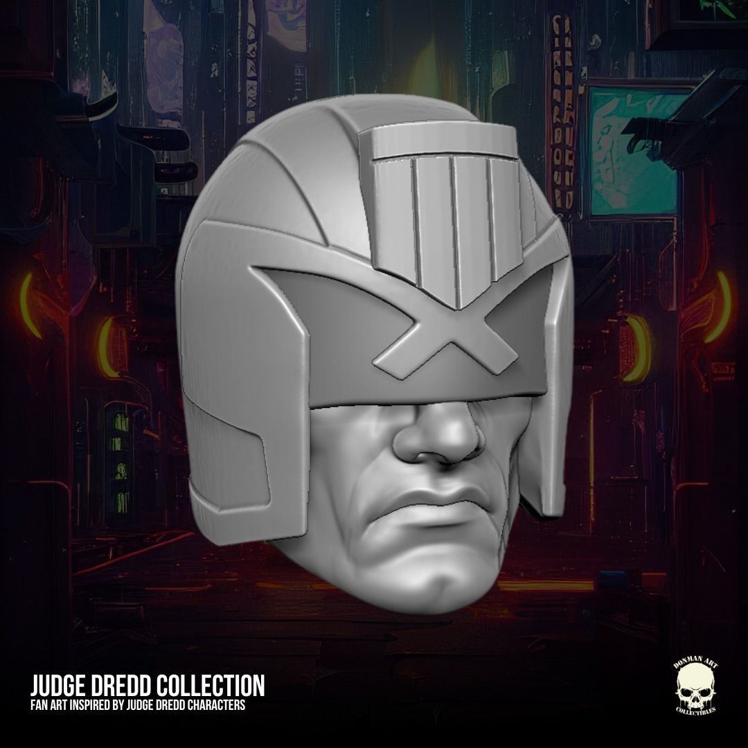 Judge Dredd fan art 3D printable file for action figures 3D model 3D ...
