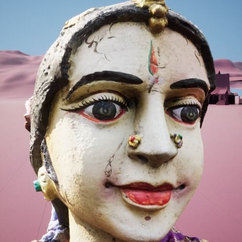 Indian Female Head Statue 3D model | CGTrader