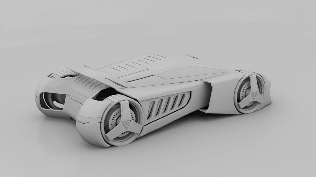 sci-fi vehicle free 3D model | CGTrader