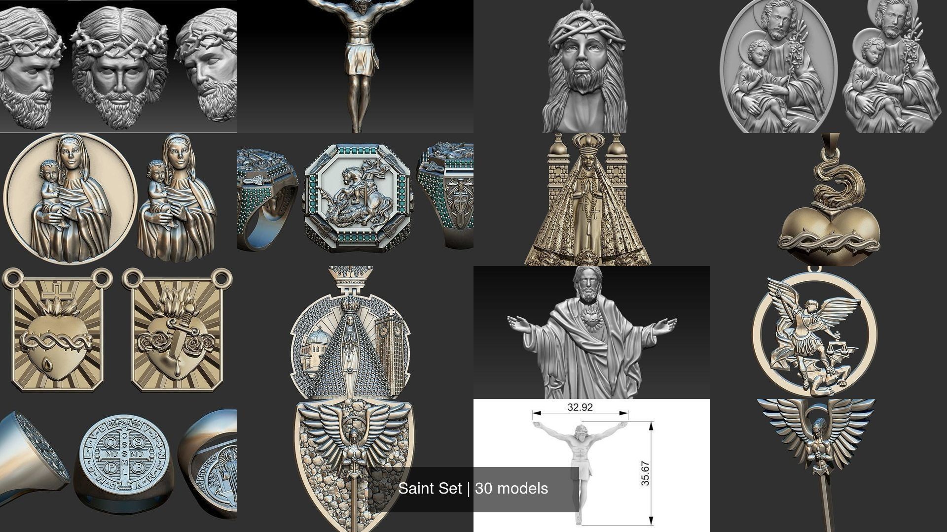 Saint Set 3D Model Collection 3D printable | CGTrader