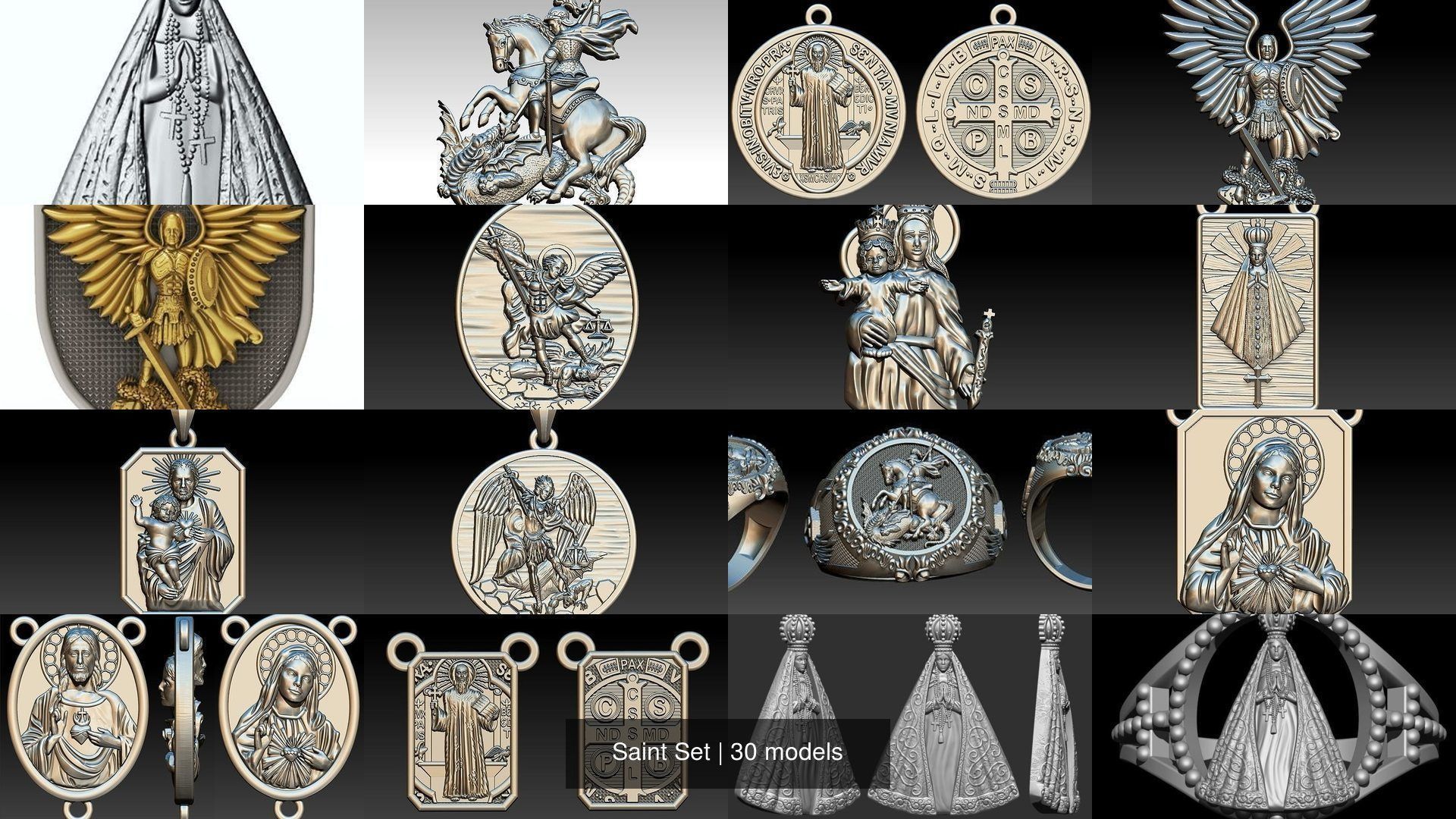 Saint Set 3D Model Collection 3D printable | CGTrader