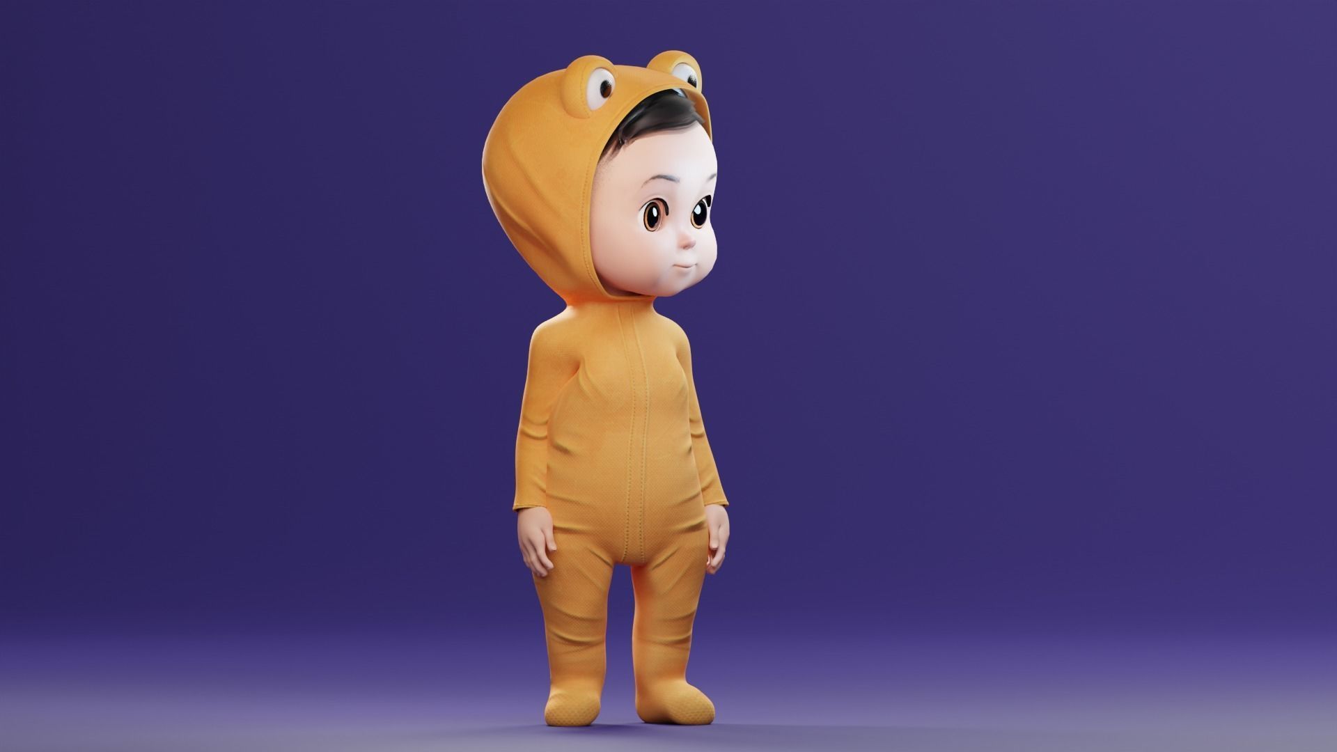 3D model Pixar Style Baby Character Rigged and animated VR / AR / low ...