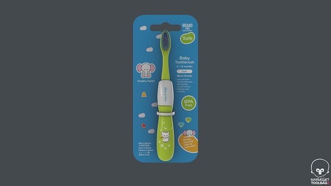 3D model Baby Toothbrush VR / AR / low-poly | CGTrader