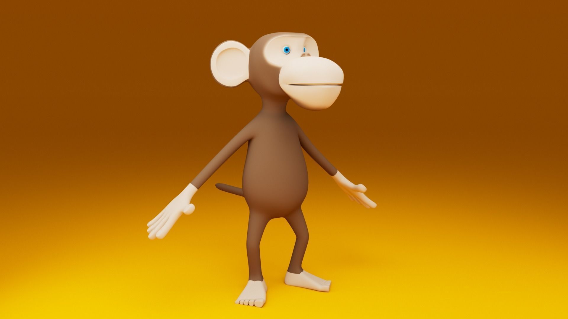 Stylized Cartoon Monkey 3D Model Ready for Fun 3D model | CGTrader