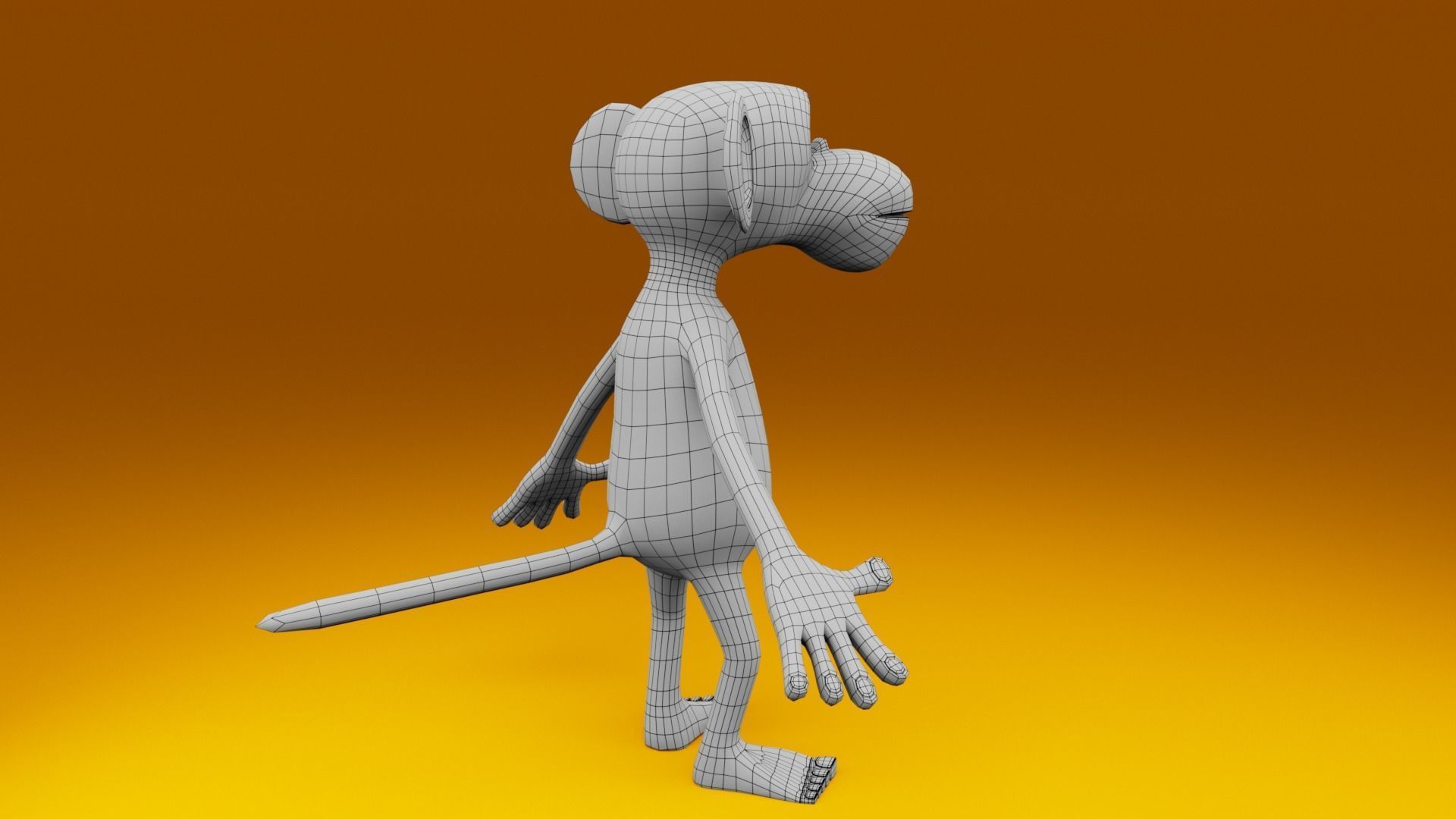 Stylized Cartoon Monkey 3D Model Ready for Fun 3D model | CGTrader