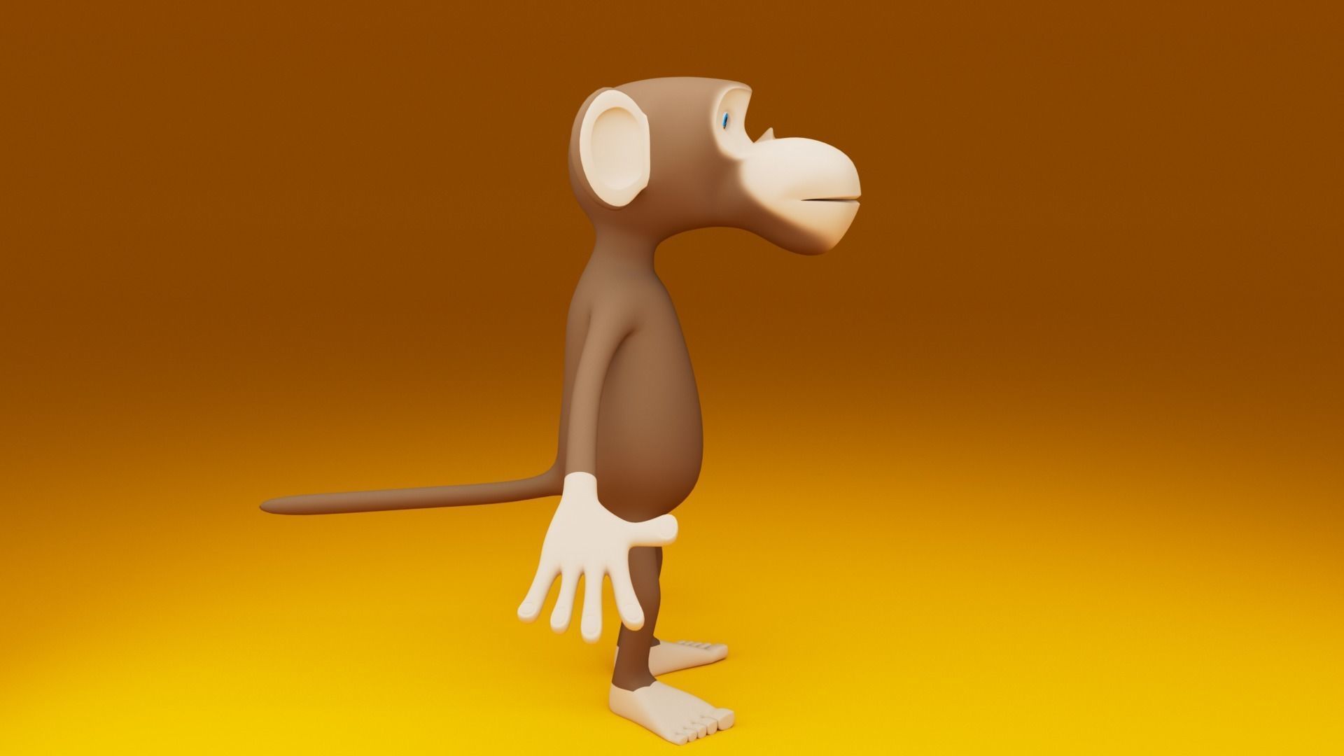 Stylized Cartoon Monkey 3D Model Ready for Fun 3D model | CGTrader