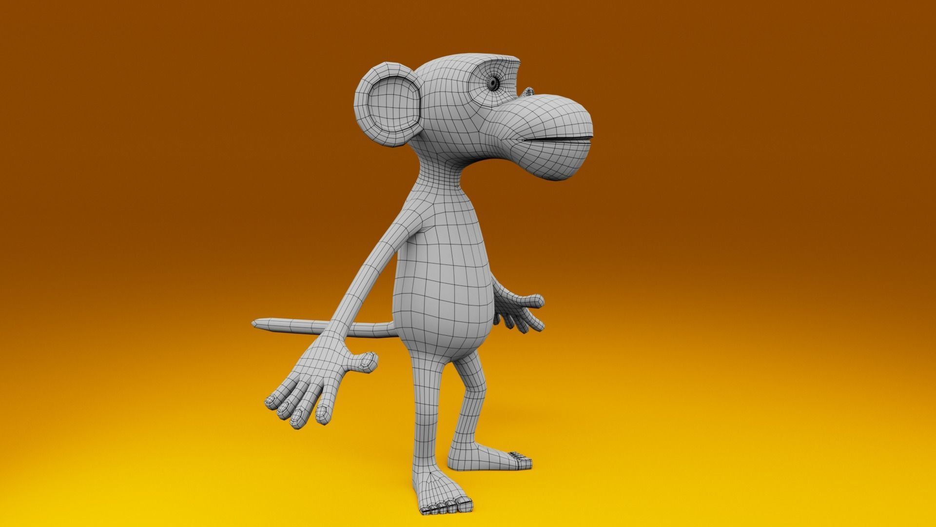 Stylized Cartoon Monkey 3D Model Ready for Fun 3D model | CGTrader