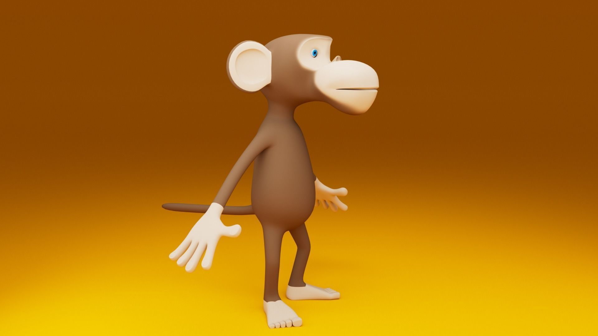 Stylized Cartoon Monkey 3D Model Ready for Fun 3D model | CGTrader