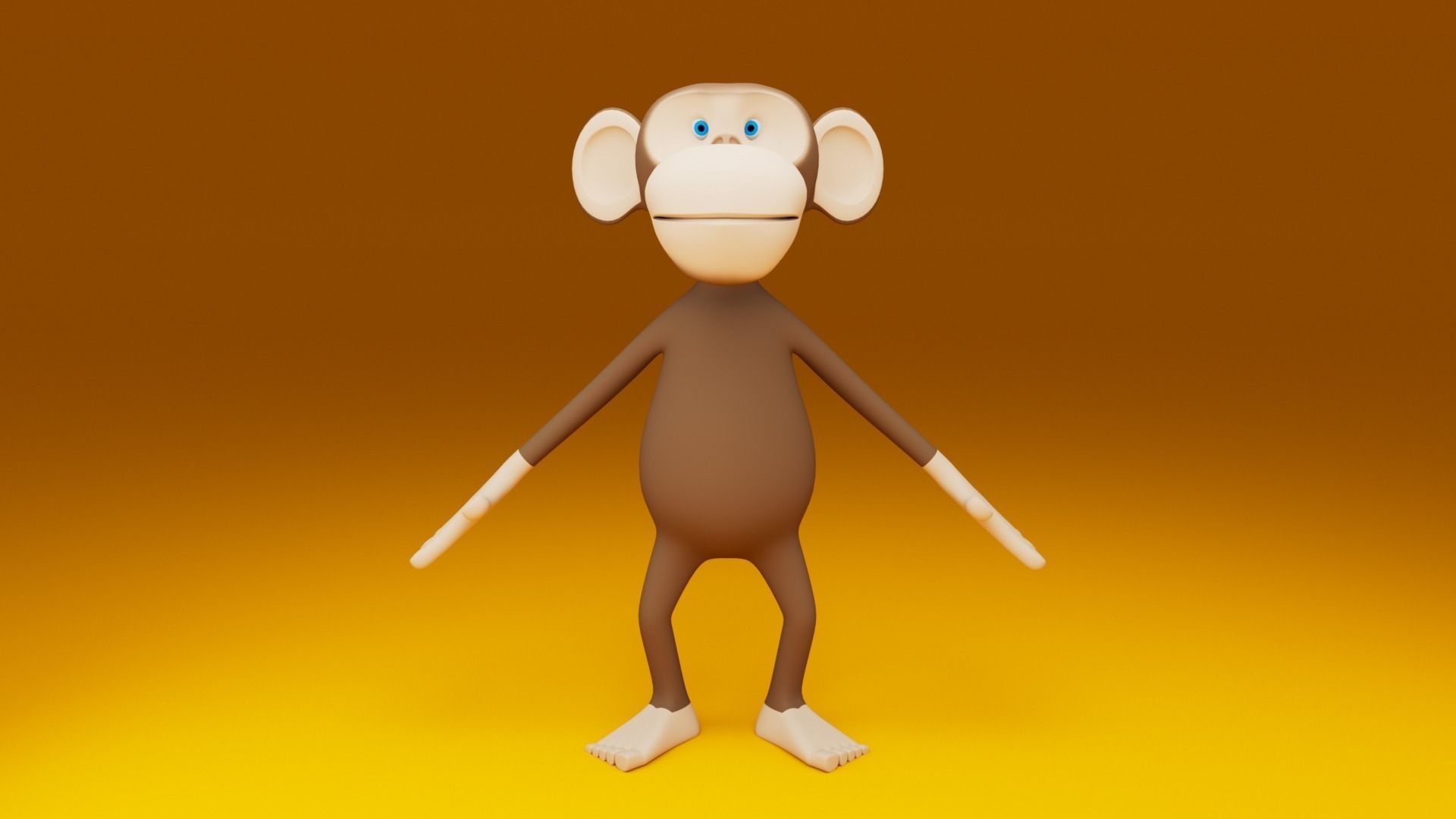 Stylized Cartoon Monkey 3D Model Ready for Fun 3D model | CGTrader