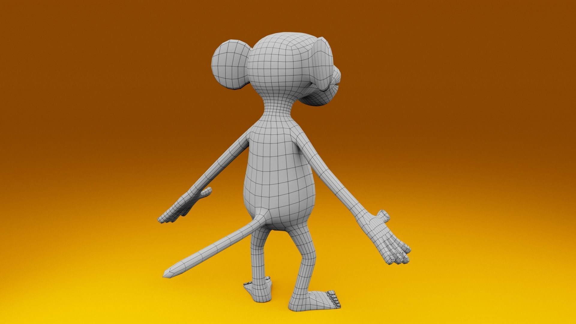 Stylized Cartoon Monkey 3D Model Ready for Fun 3D model | CGTrader