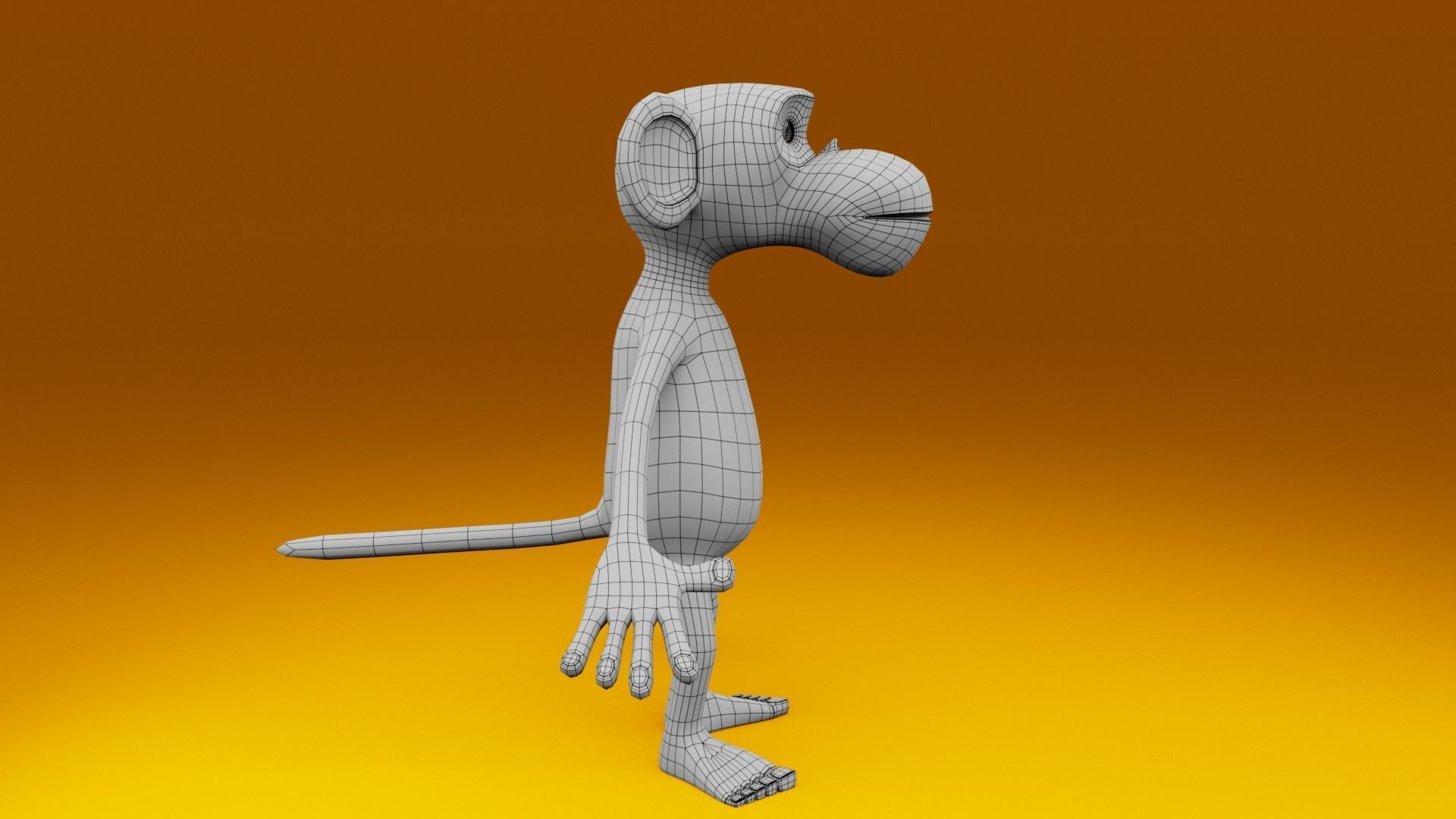 Stylized Cartoon Monkey 3D Model Ready for Fun 3D model | CGTrader
