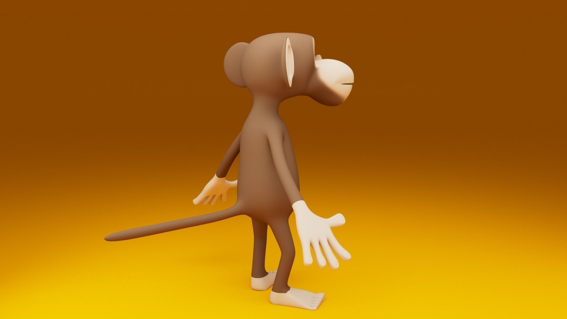 Stylized Cartoon Monkey 3D Model Ready for Fun 3D model | CGTrader