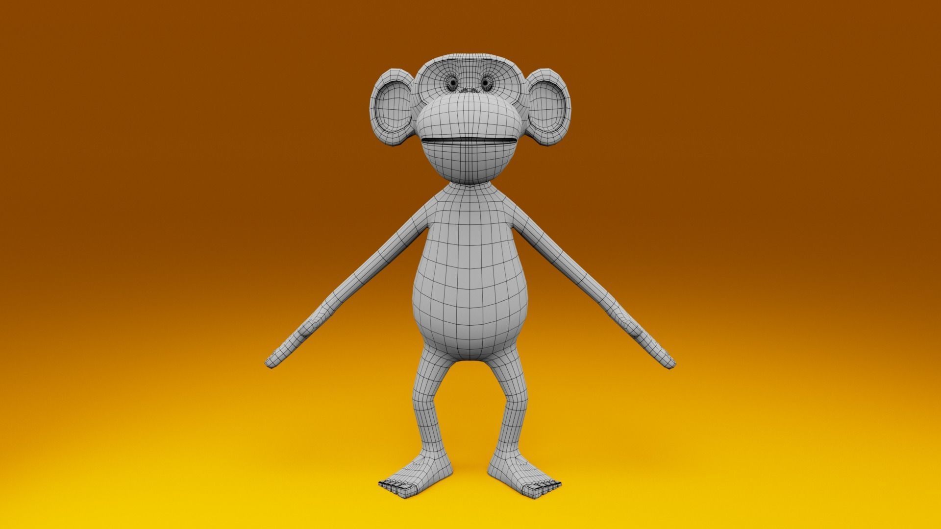 Stylized Cartoon Monkey 3D Model Ready for Fun 3D model | CGTrader