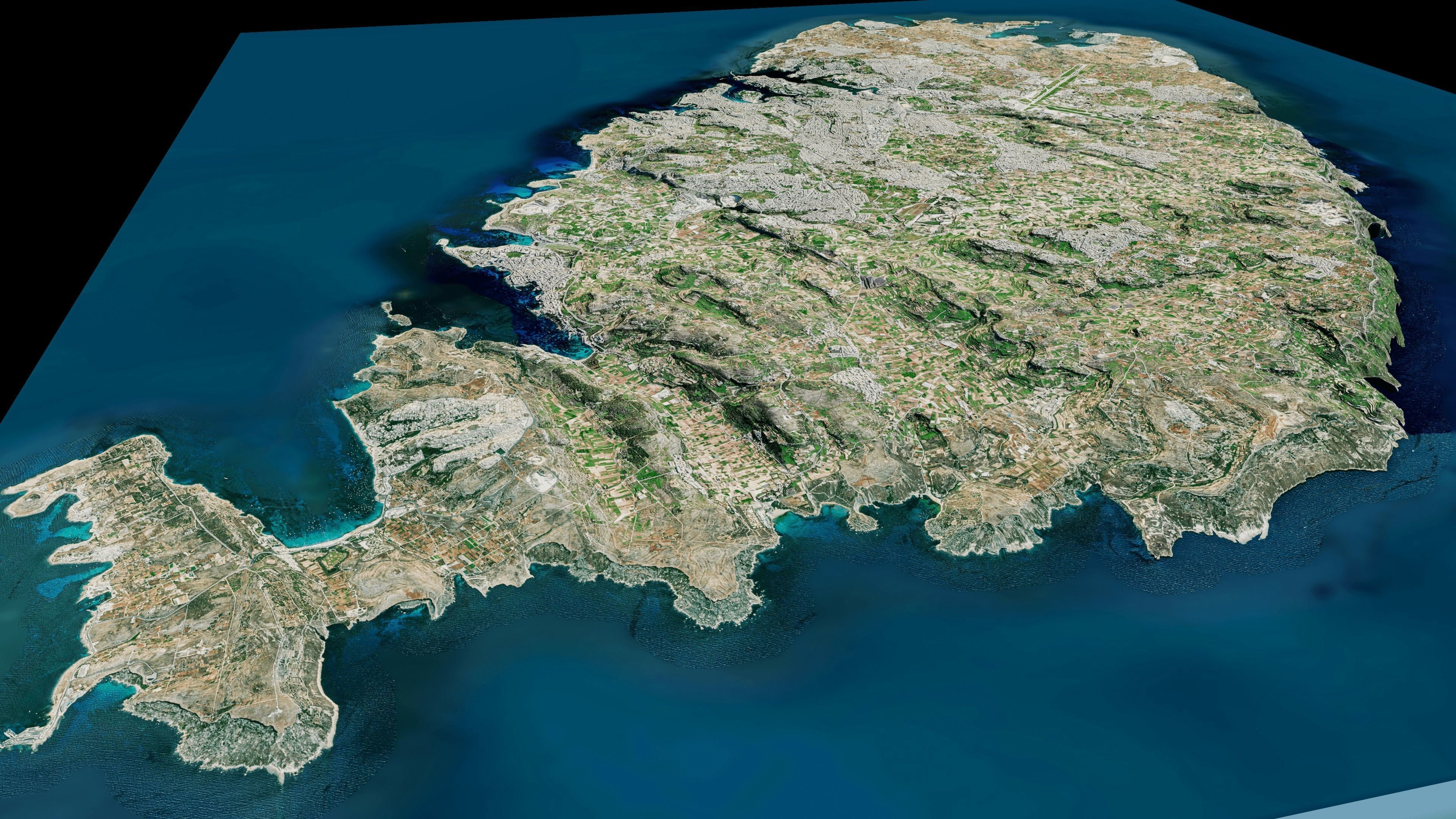 malta full Islands 3d model terrain 3D model | CGTrader