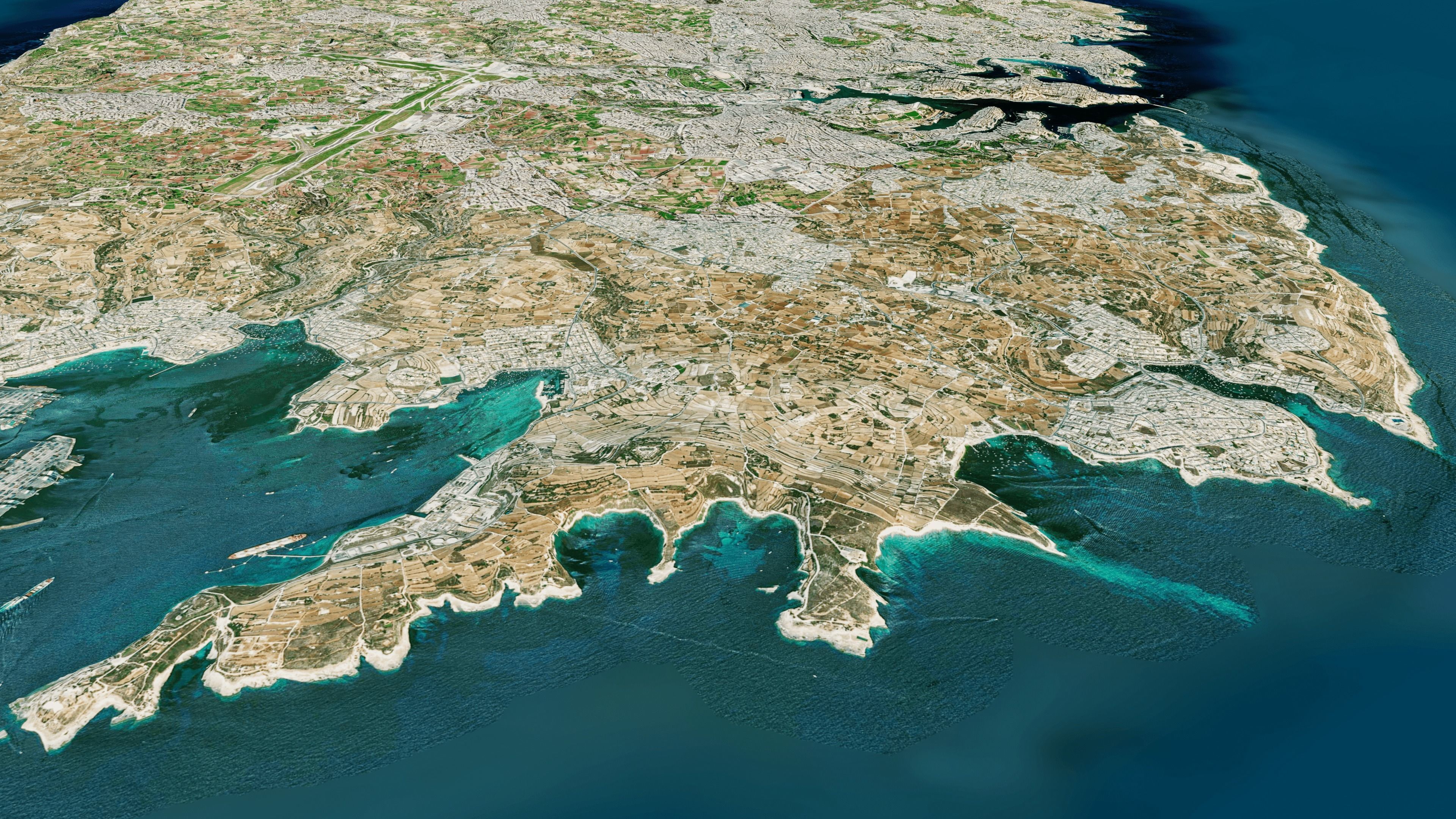 malta full Islands 3d model terrain 3D model | CGTrader