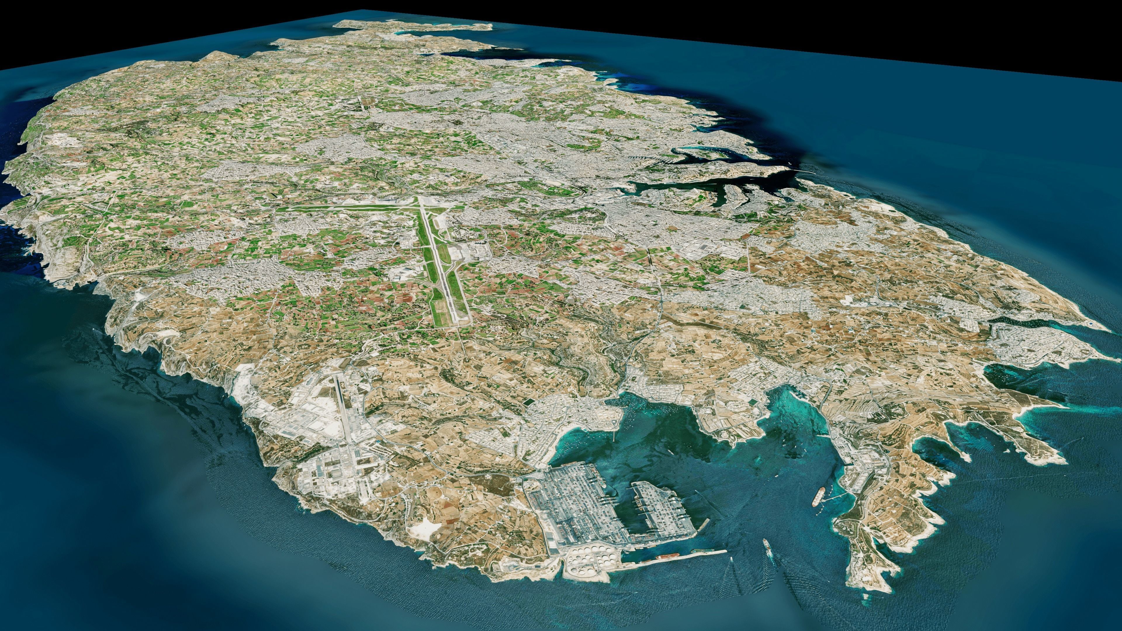 malta full Islands 3d model terrain 3D model | CGTrader