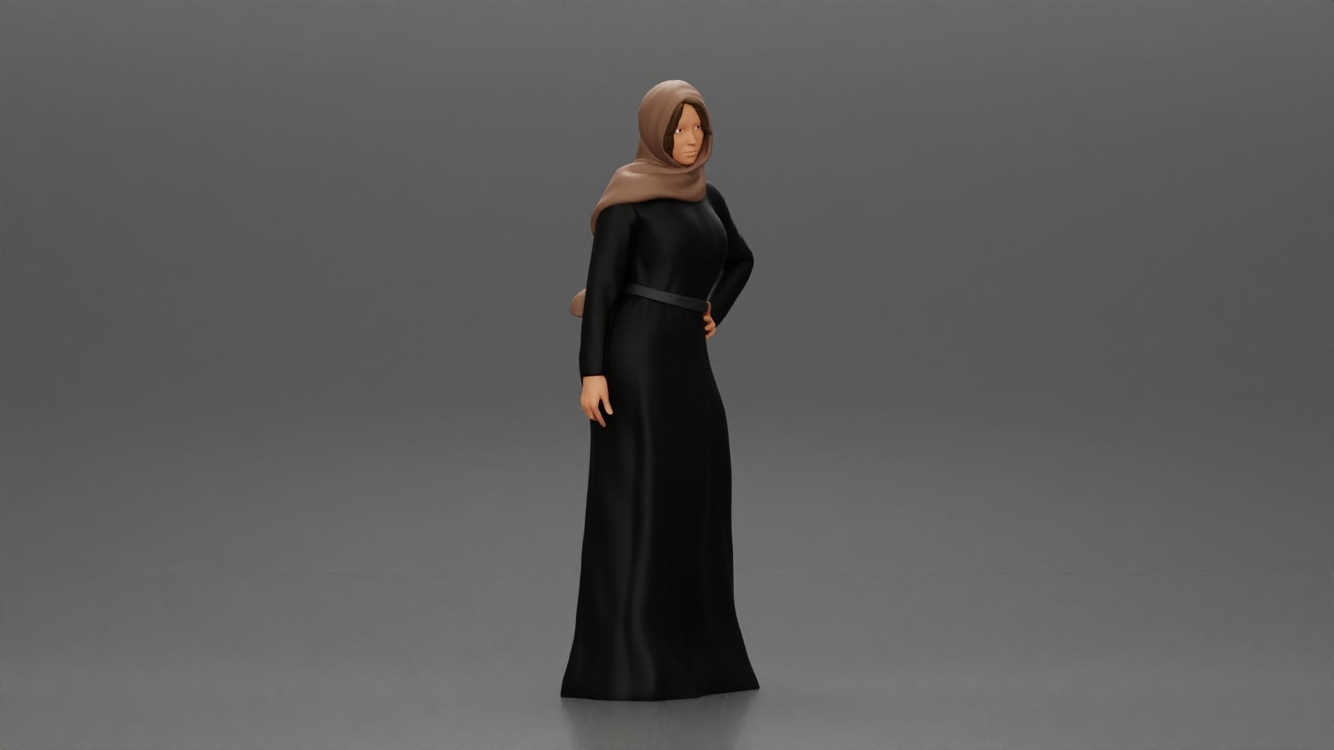 Arabic woman in Hijab Abaya Dress posing 3D model 3D printable | CGTrader