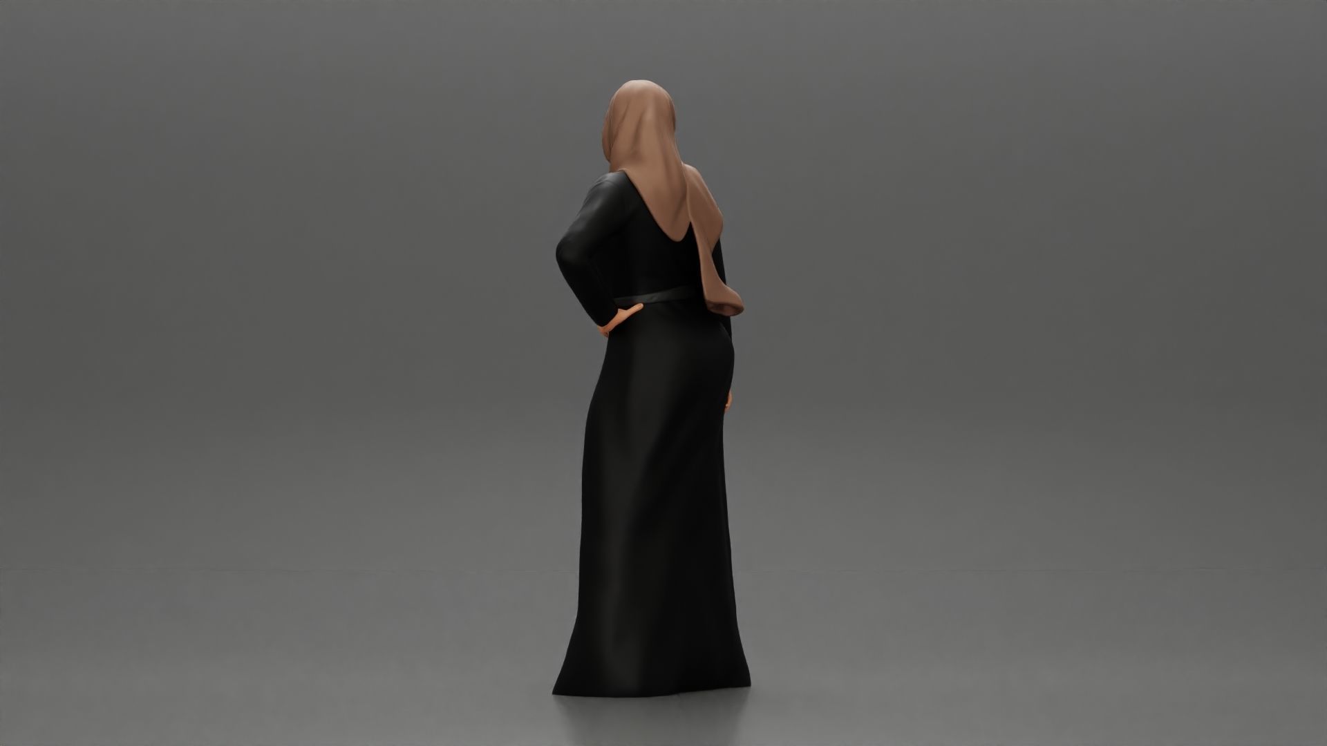 Arabic woman in Hijab Abaya Dress posing 3D model 3D printable | CGTrader