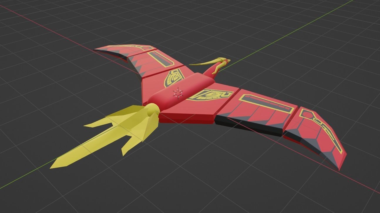 3D model Firebird Thunderzord - Power Rangers VR / AR / low-poly | CGTrader