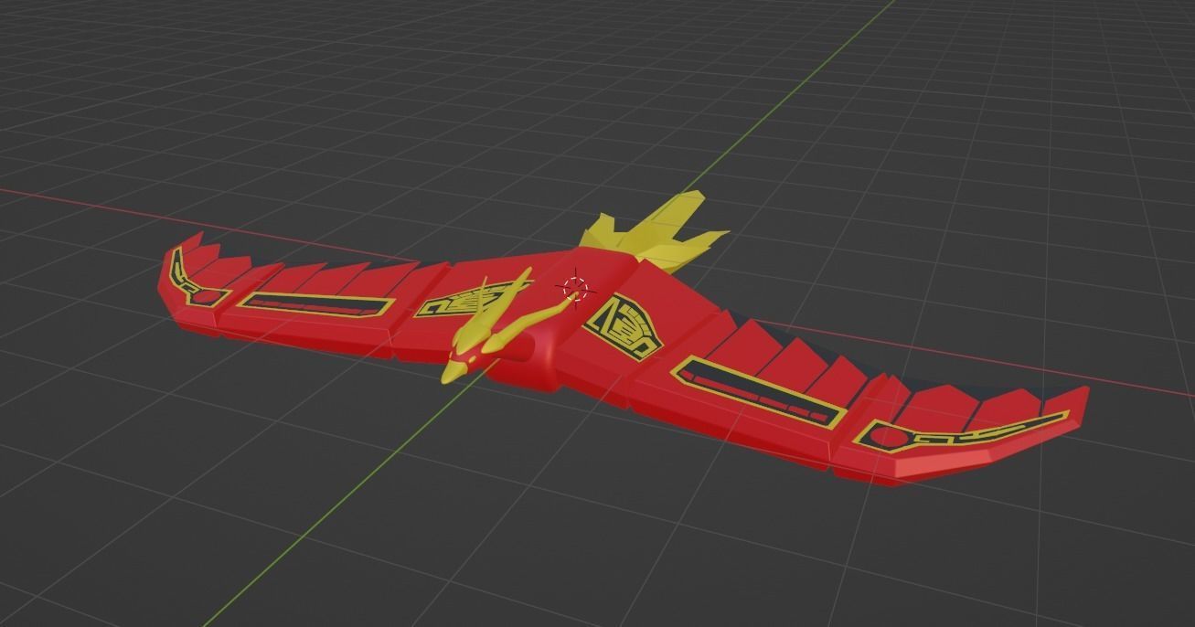3D model Firebird Thunderzord - Power Rangers VR / AR / low-poly | CGTrader