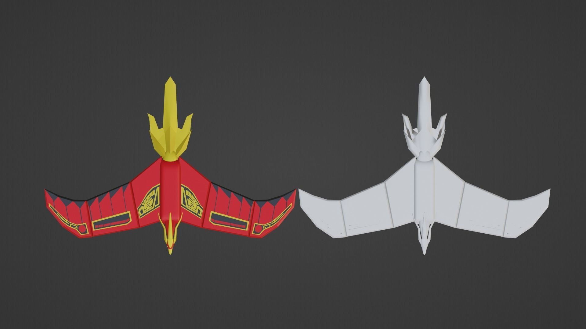 3D model Firebird Thunderzord - Power Rangers VR / AR / low-poly | CGTrader