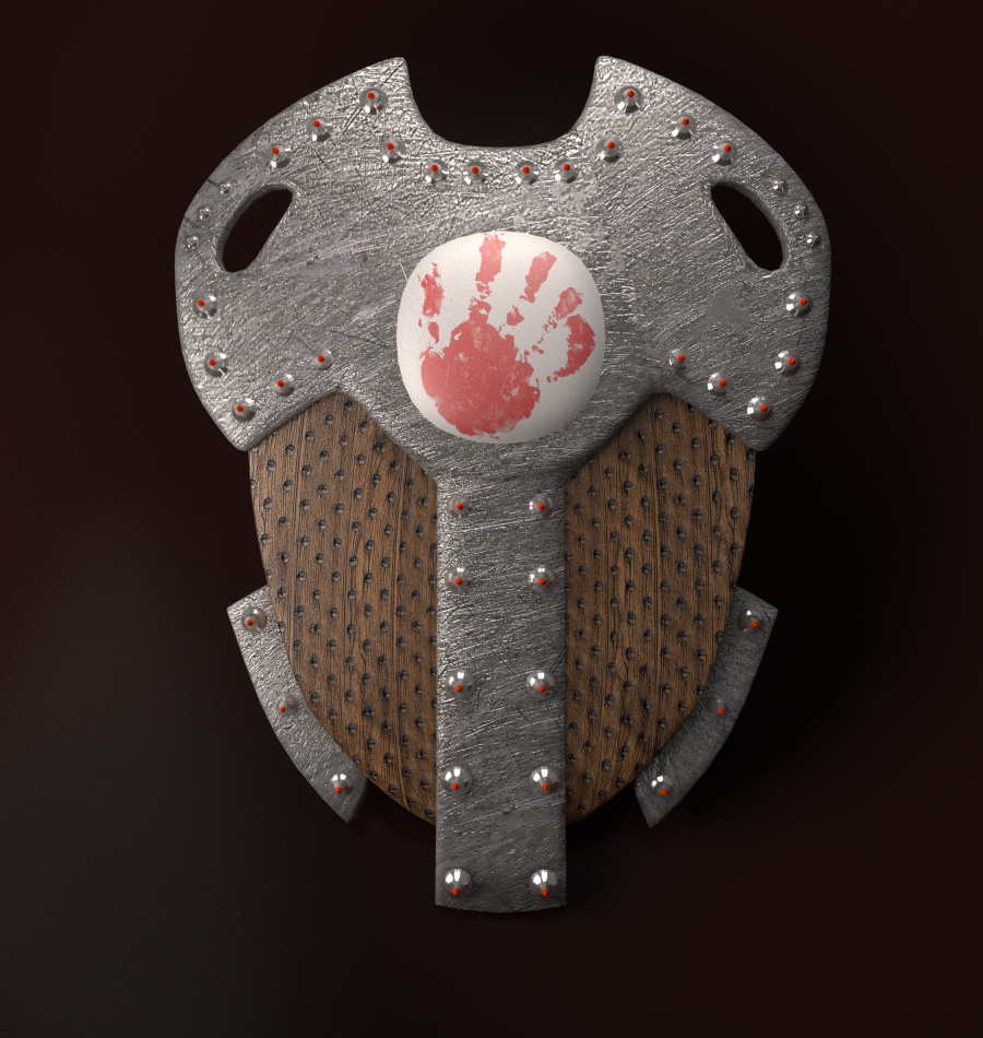 Spiked shield 3D model | CGTrader