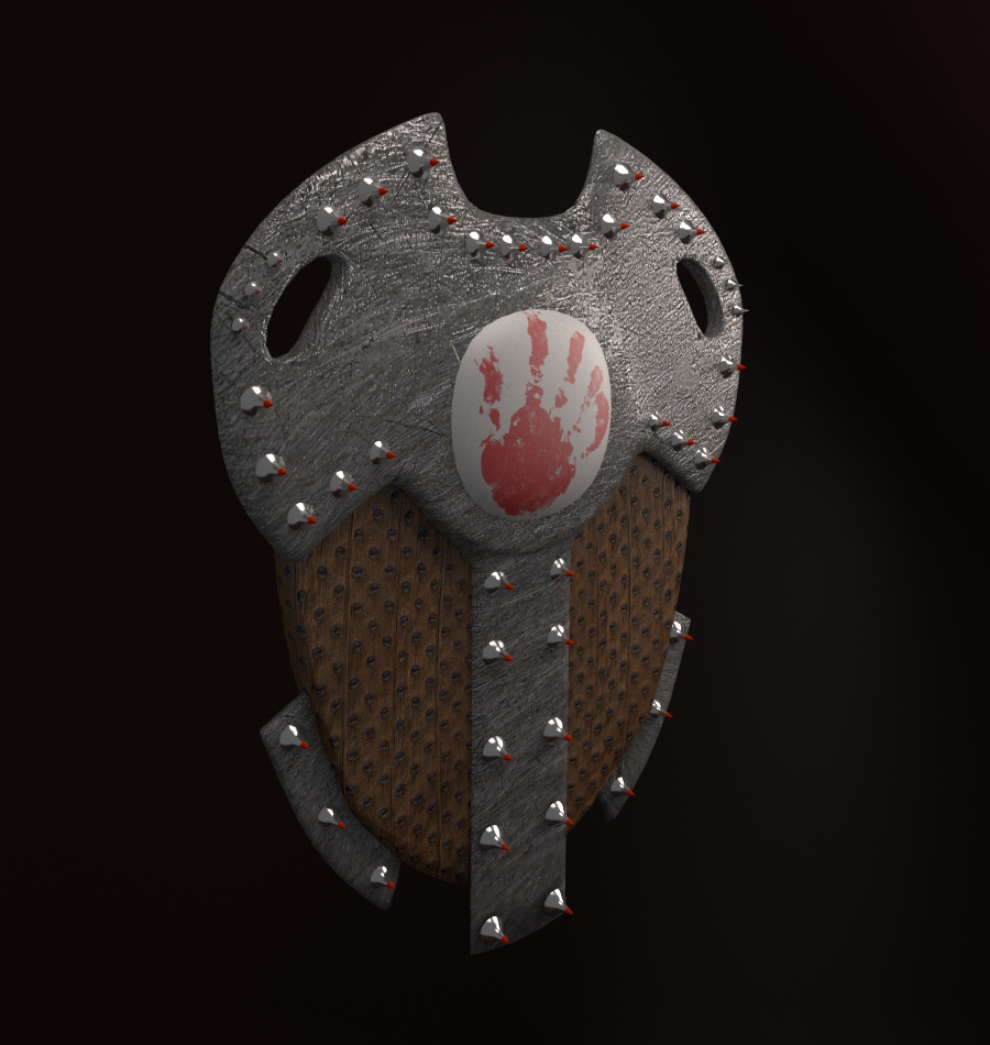 Spiked shield 3D model | CGTrader