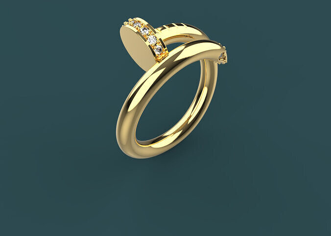 cartier ring 3D model 3D printable | CGTrader